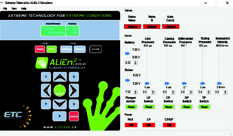 Plunger Lift Controller - Extreme Telematics Corp.